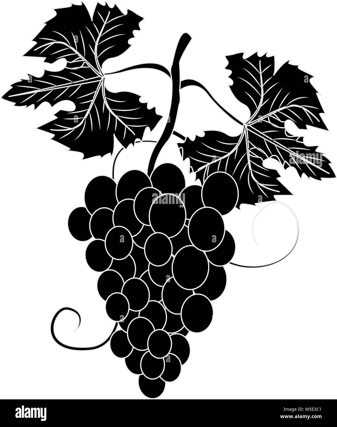 Symbole de raisins Banque d'images vectorielles - Alamy