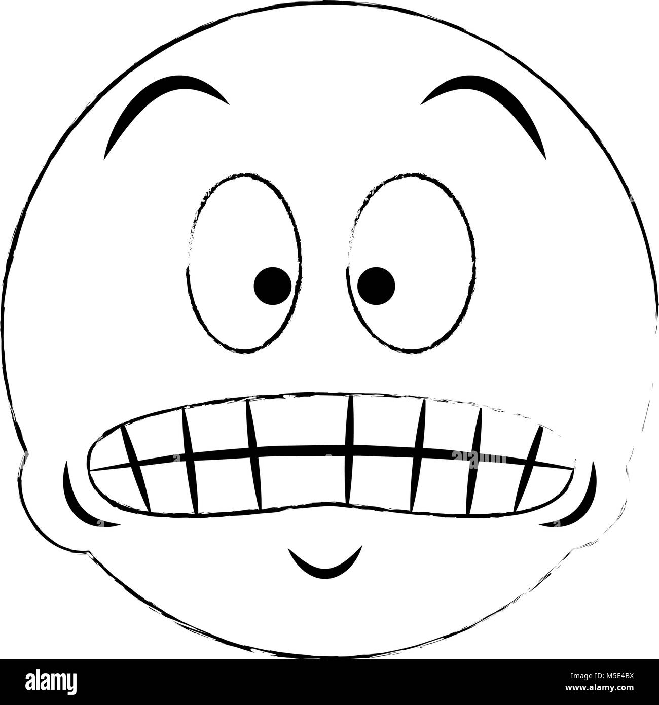 Sourire forcé Banque d'images vectorielles - Alamy