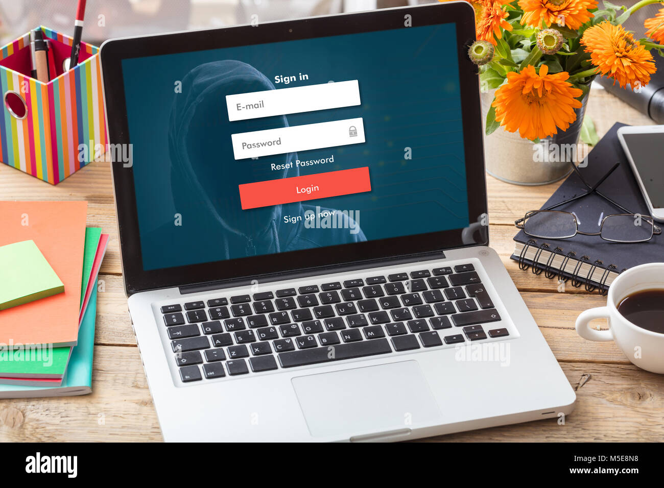 Mot de passe ordinateur portable Banque de photographies et d’images à ...
