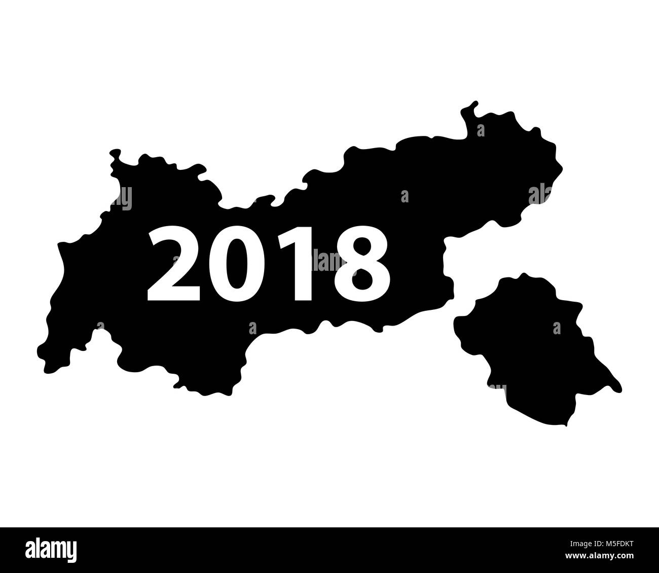 Carte du tyrol Banque d'images noir et blanc - Alamy