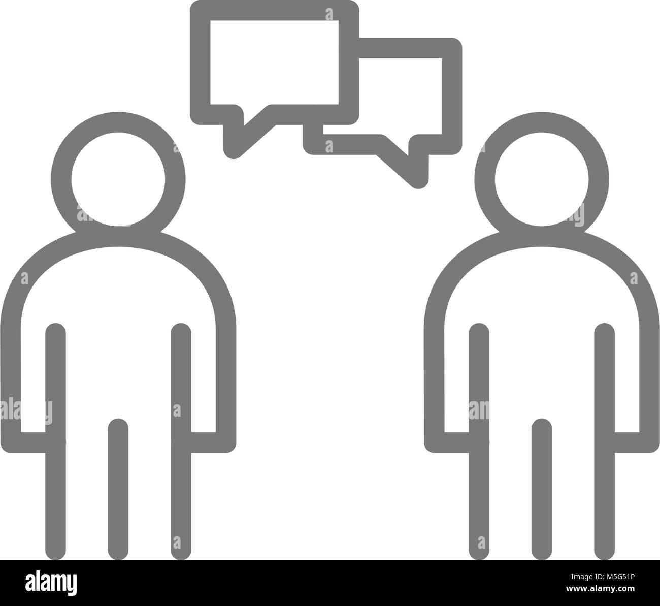 People talking pictogram Banque d'images noir et blanc - Alamy