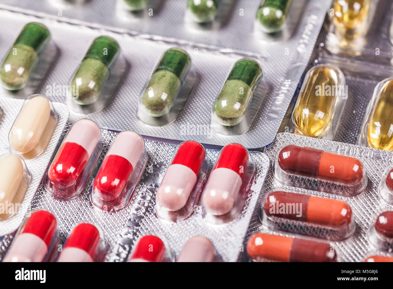 Série de comprimés en plaquettes alvéolées Photo Stock - Alamy