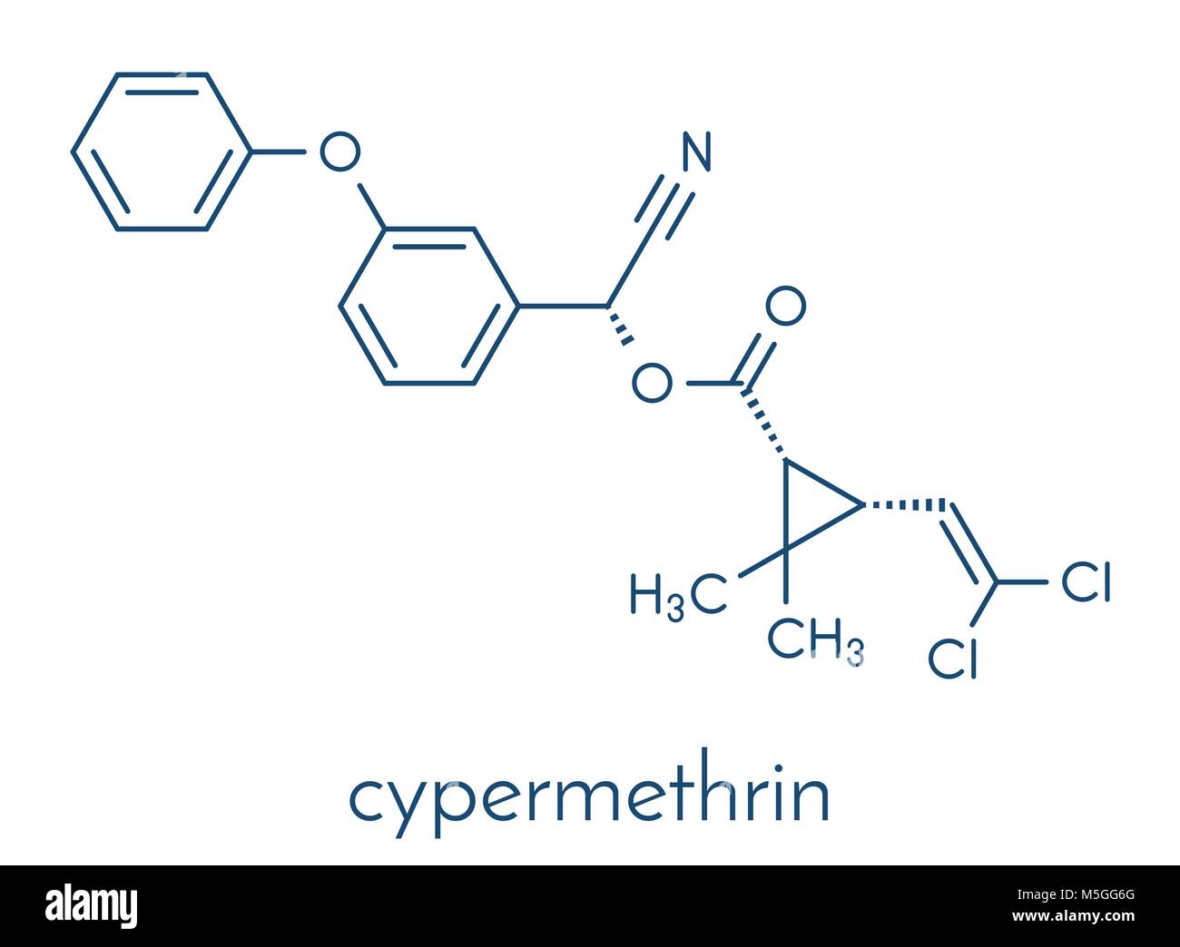 Cypermethrin insecticide molecule Banque d'images détourées - Alamy