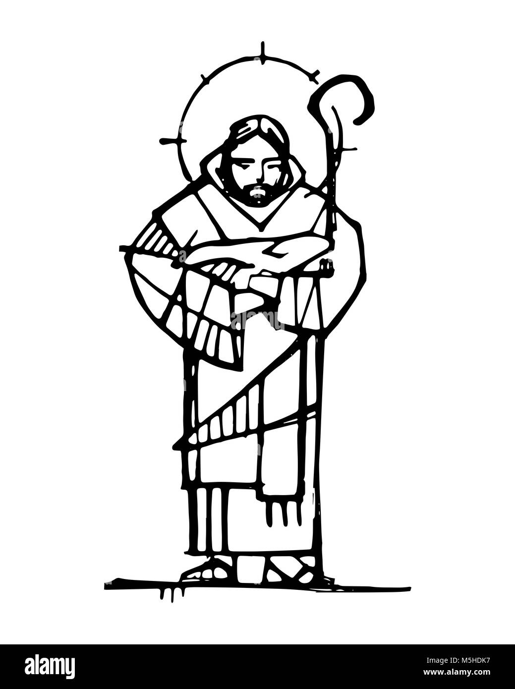 Jesus the good shepherd Banque d'images détourées - Alamy