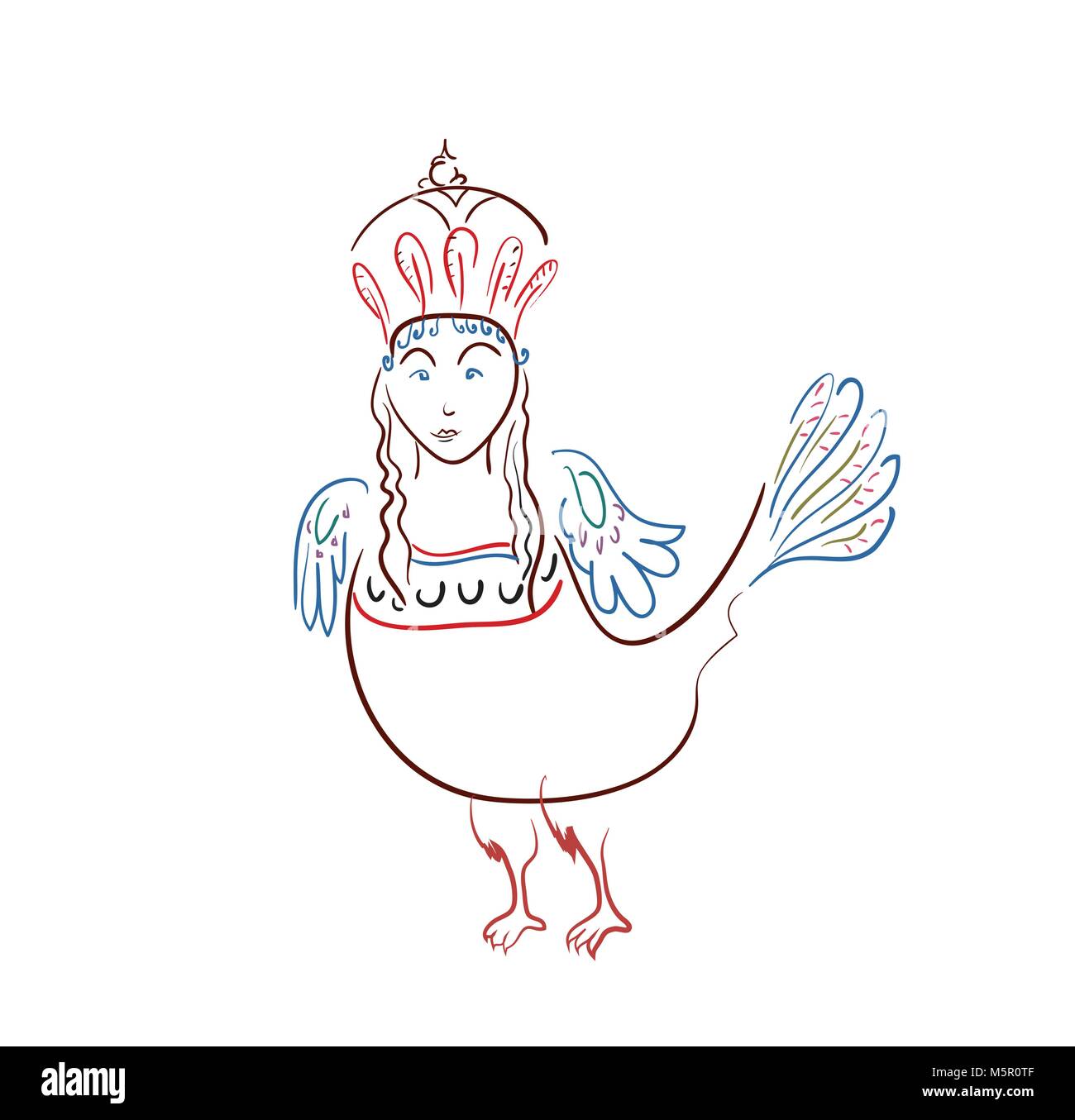 Un personnage d'oiseau mythologique Banque de photographies et d’images ...
