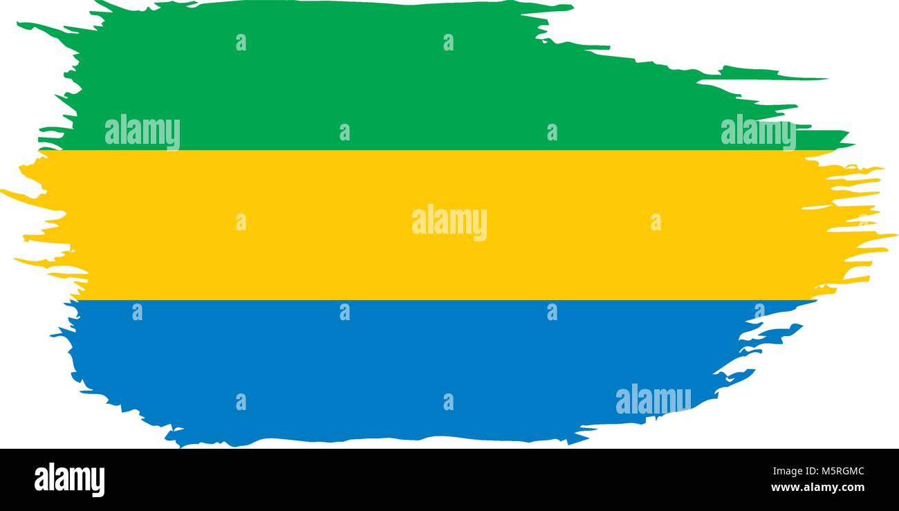 Drapeau gabon brosse Banque d'images vectorielles - Alamy