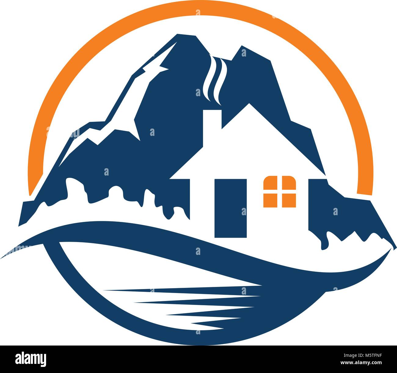 Auberge de montagne Modèle de conception de logo Vector Image ...