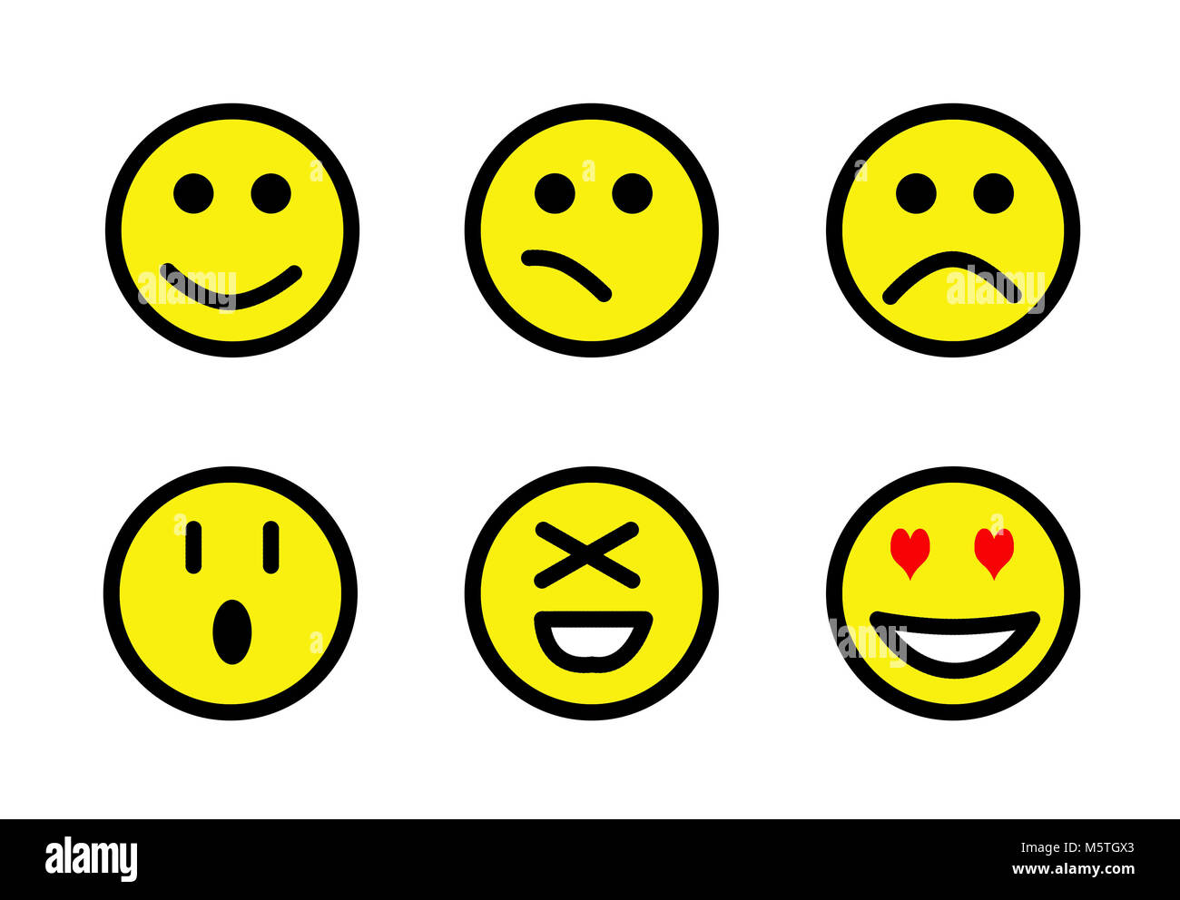 Cartoon emoji emoticon smiley face Banque de photographies et d’images ...