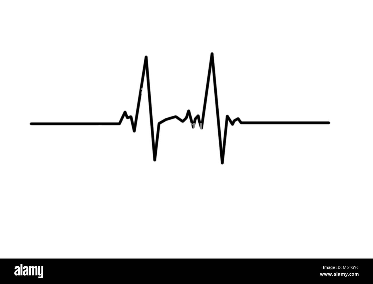 L'icône de signal de ligne de vie, cardiogramme illustration Photo ...