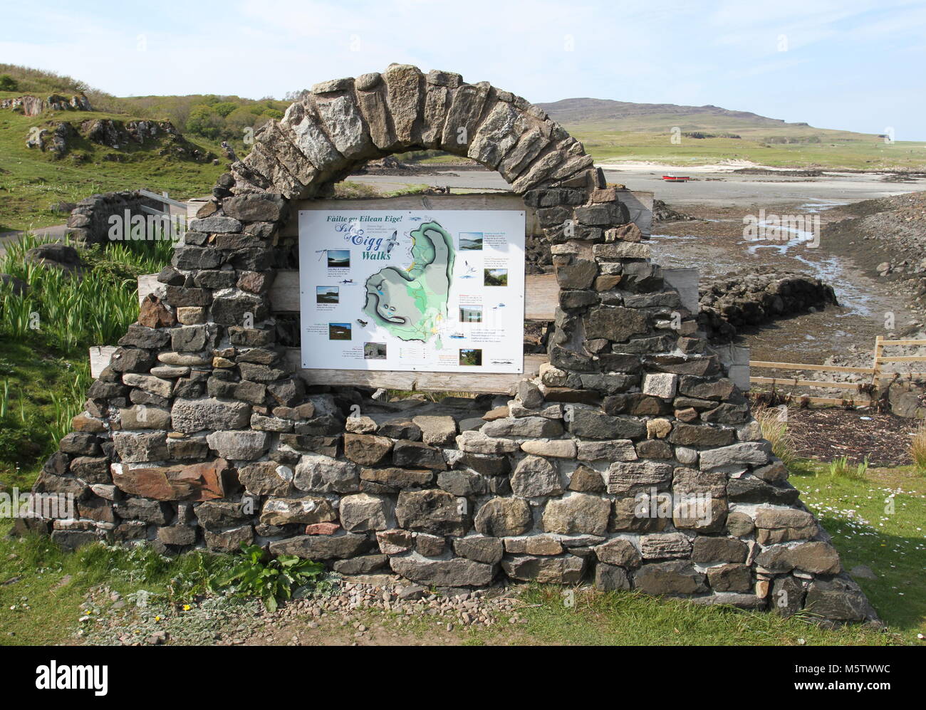 Carte des sentiers de randonnée sur l'île de Eigg Ecosse Mai 2012 Photo ...