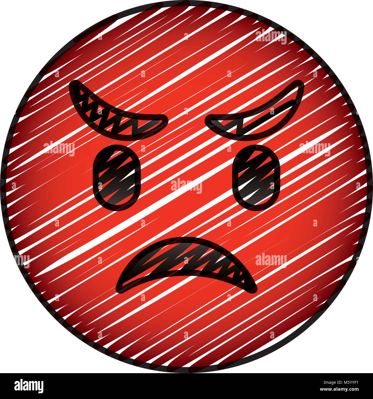 Red smiley face smile circle Banque d'images vectorielles - Alamy