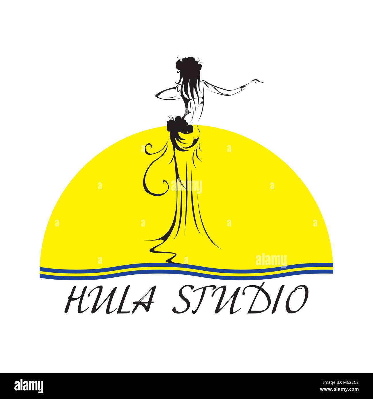 Hula dancer hawaiian cartoon character Banque de photographies et d ...