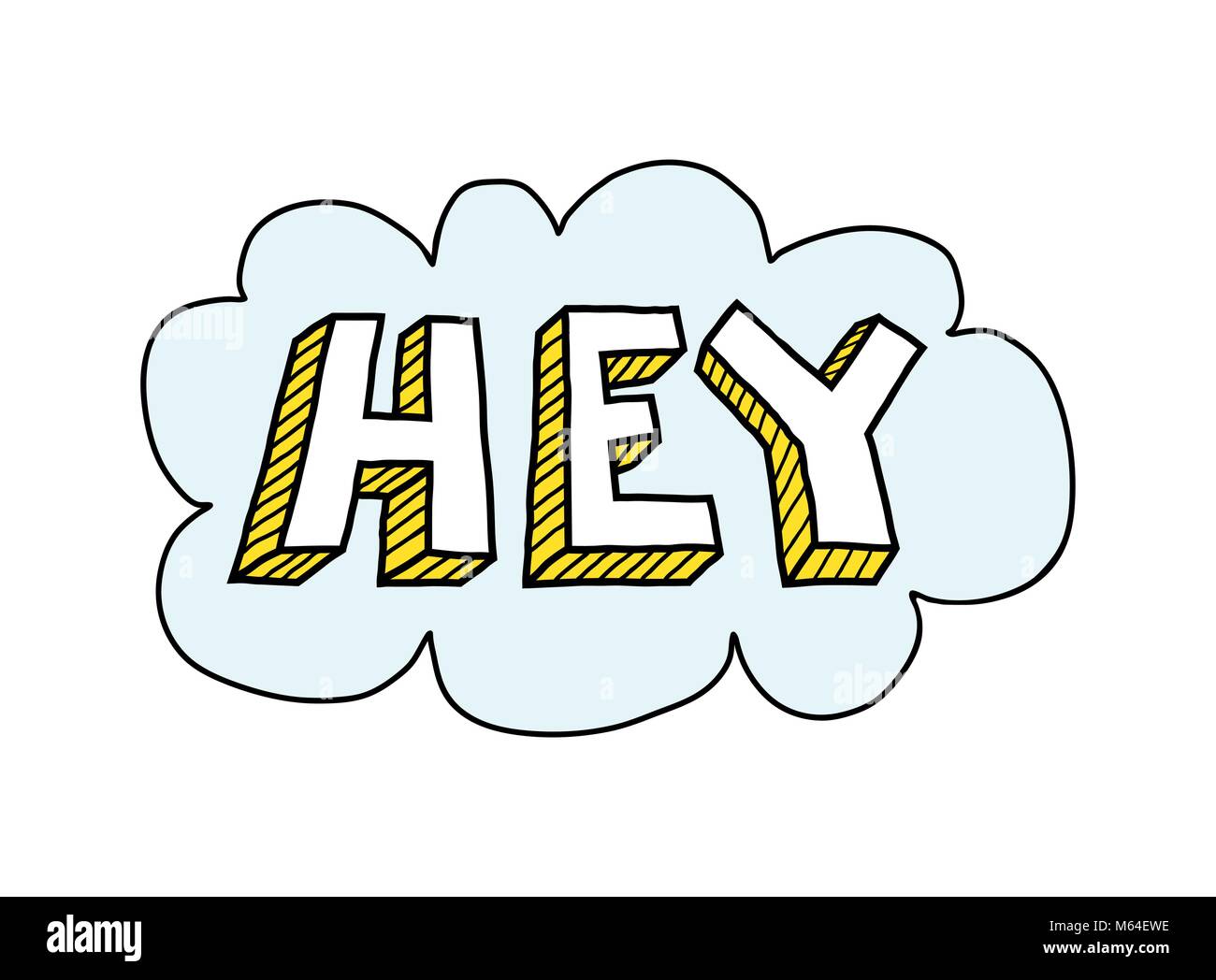 Hé. Cartoon Vector background illustration croquis Image Vectorielle ...