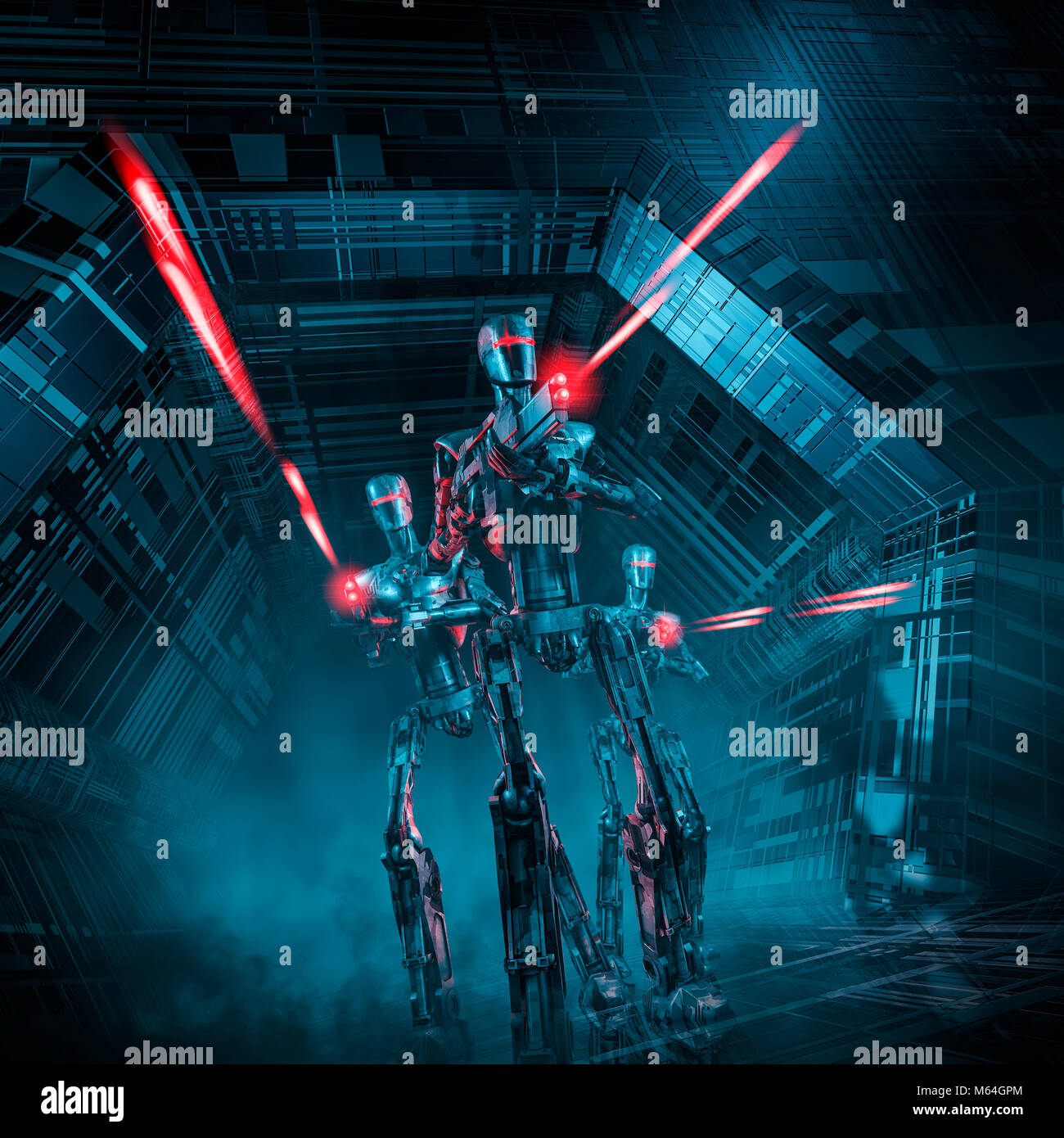 Robot laser Banque de photographies et d’images à haute résolution - Alamy