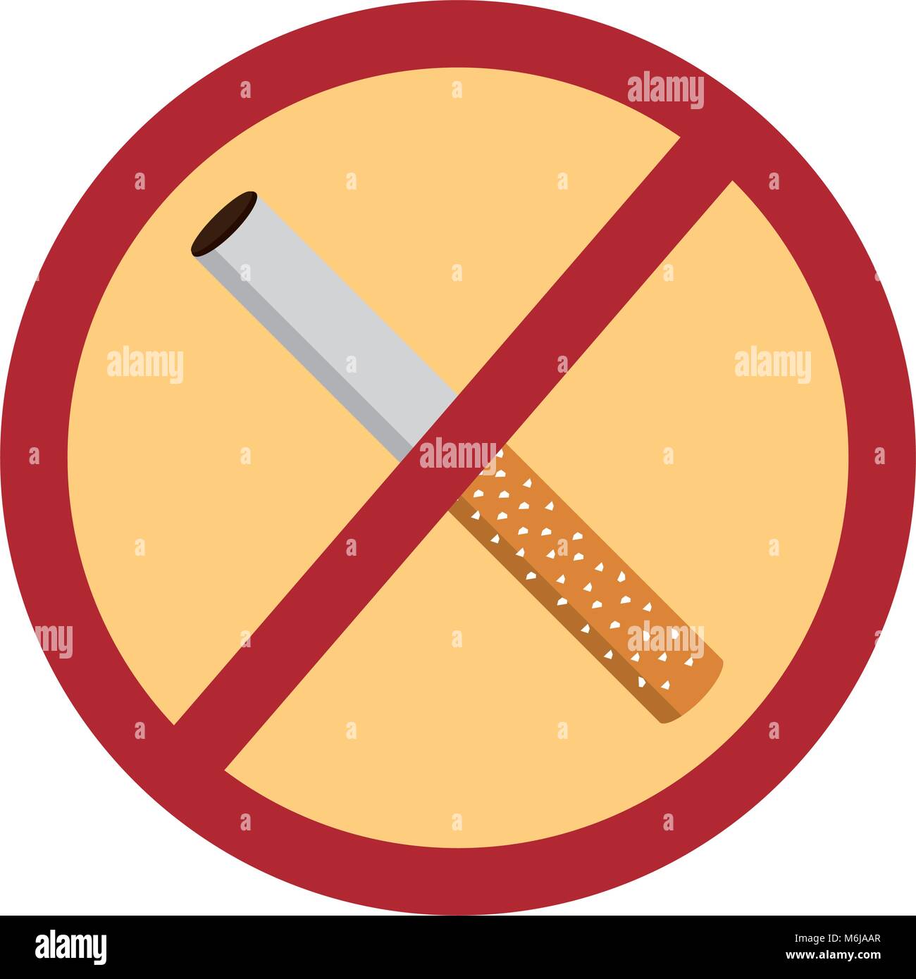 Pas d'interdiction de fumer un cigare Image Vectorielle Stock - Alamy