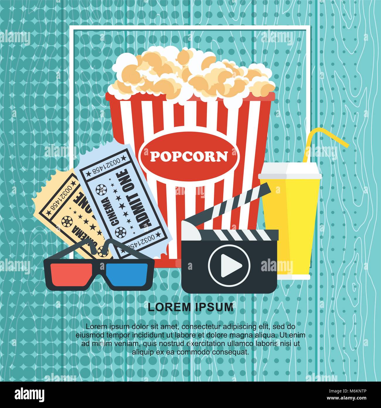 Modèle d'affiche de cinéma Image Vectorielle Stock - Alamy