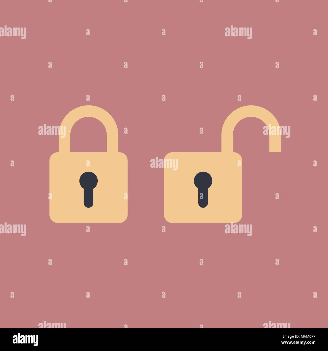 Unlock icon Banque d'images vectorielles - Alamy
