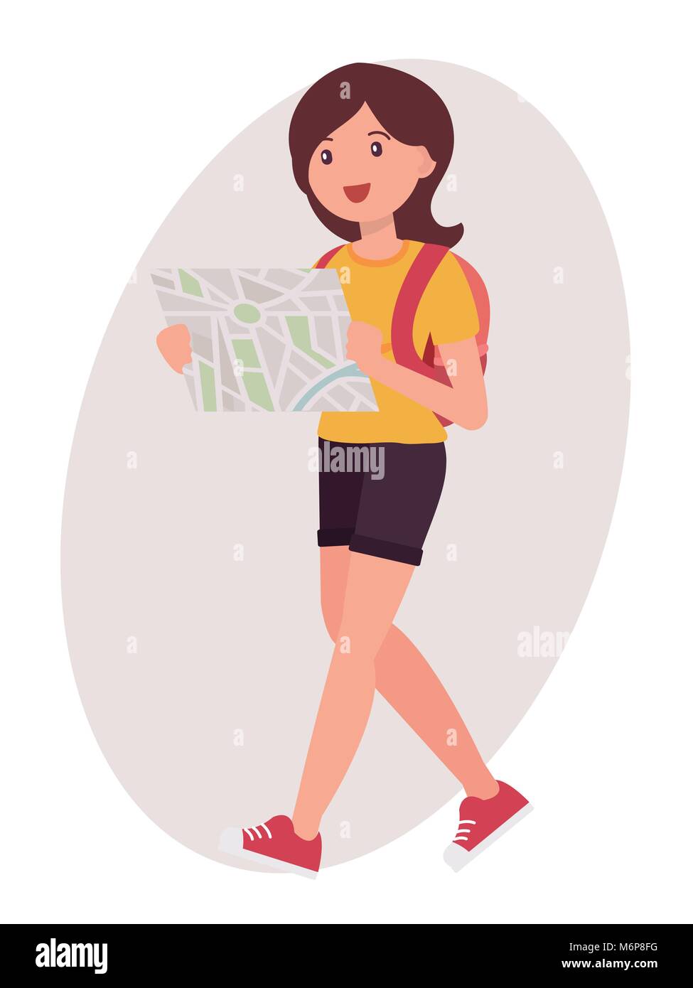 Cartoon character design look féminin carte pour trouver le chemin ...