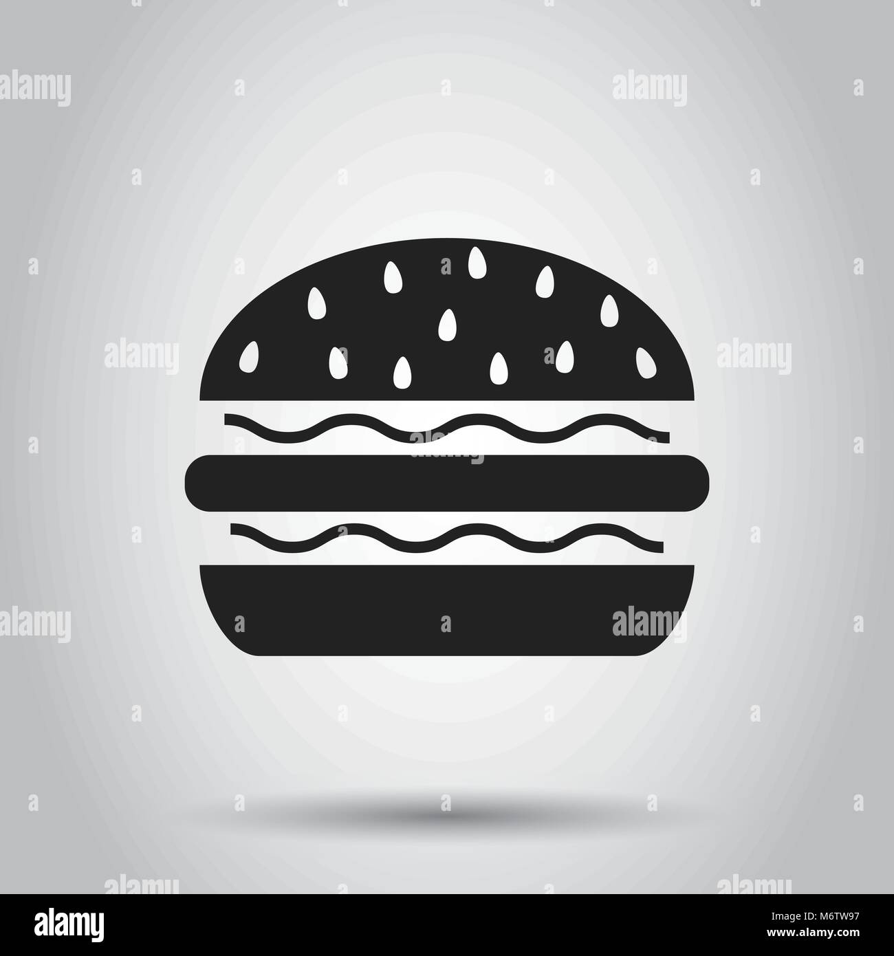 Fast food Burger icône vecteur plate. Illustration logo symbole du ...