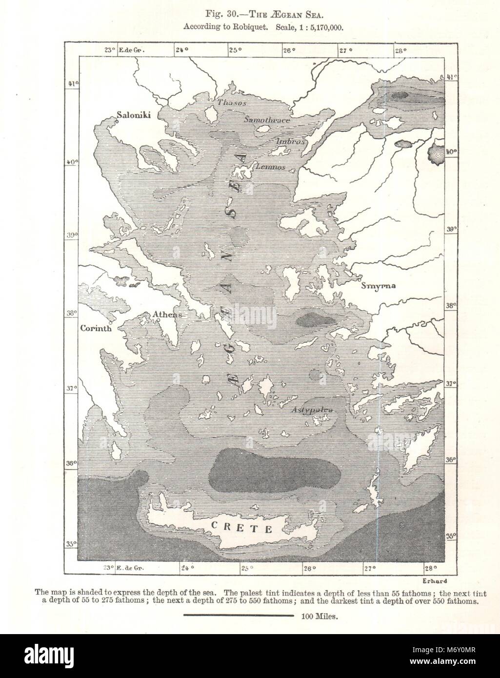 Aegean sea map Banque de photographies et d’images à haute résolution ...