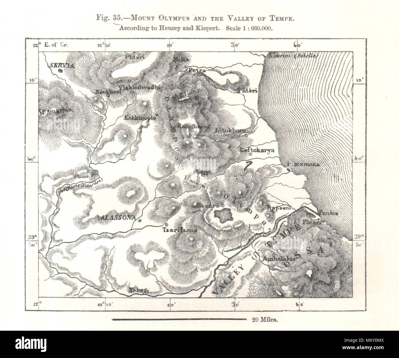 Carte grèce olympe Banque de photographies et d’images à haute ...