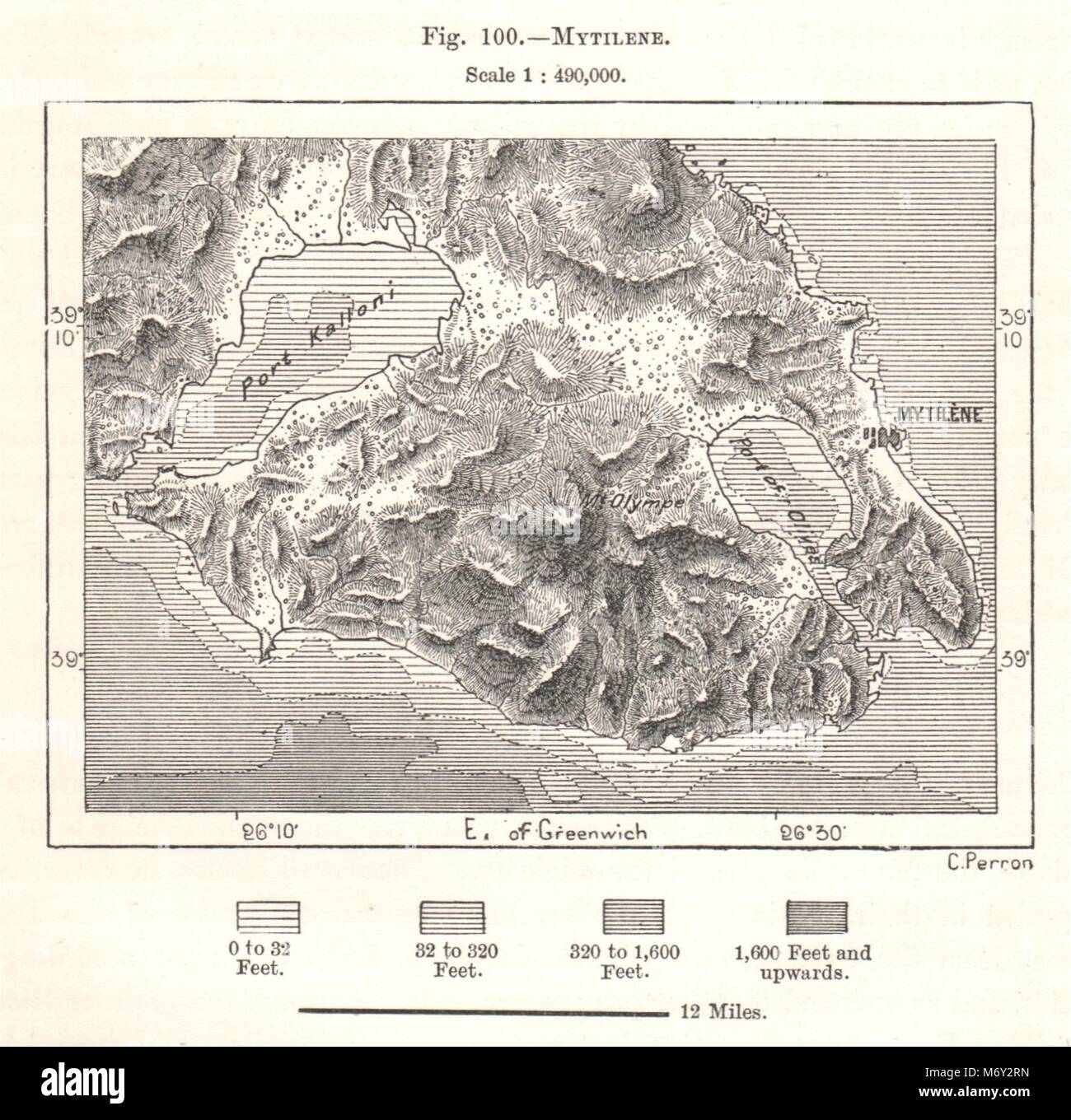 Mytilène map Banque de photographies et d’images à haute résolution - Alamy