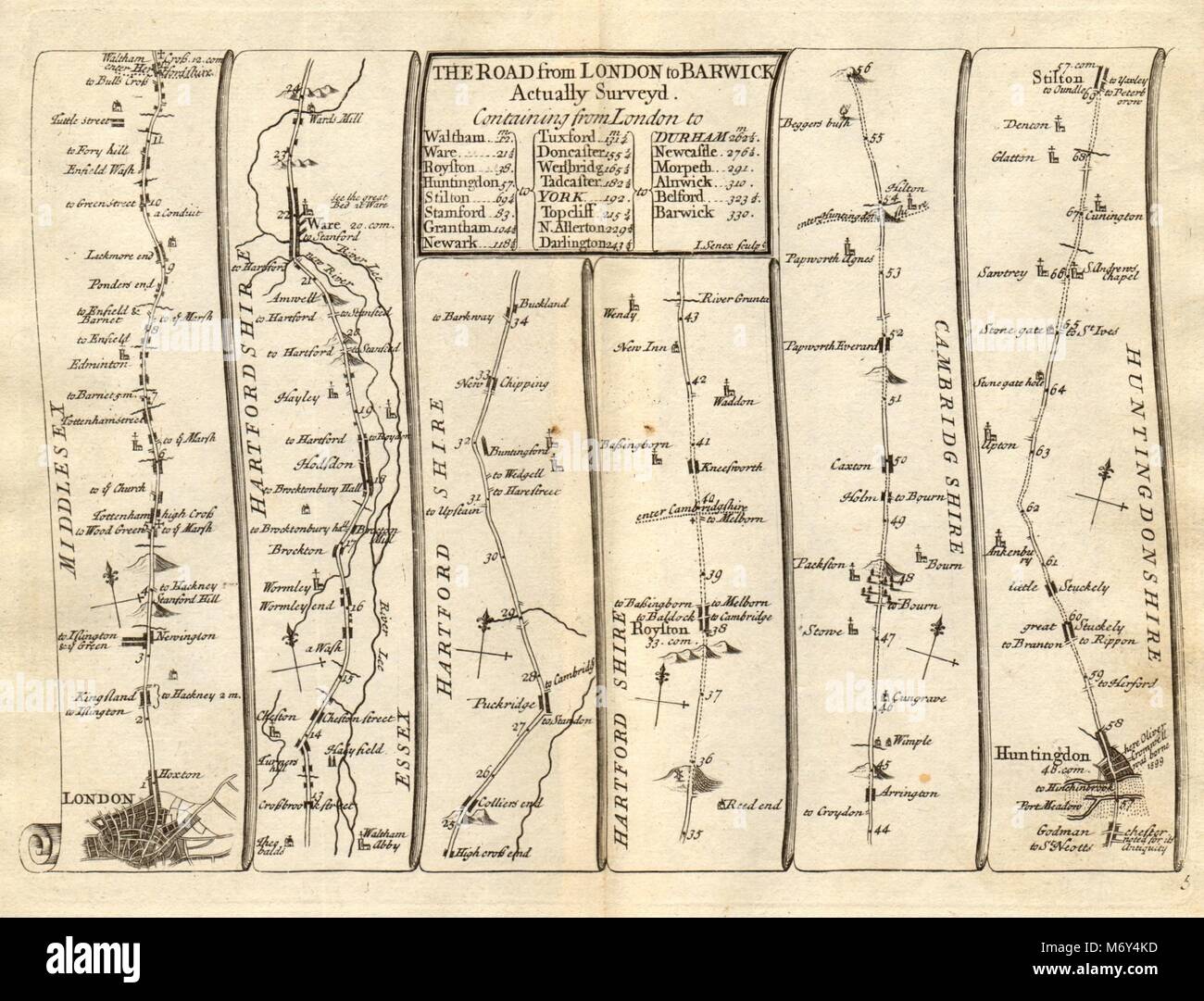 Mappa di huntingdon Banque de photographies et d’images à haute ...