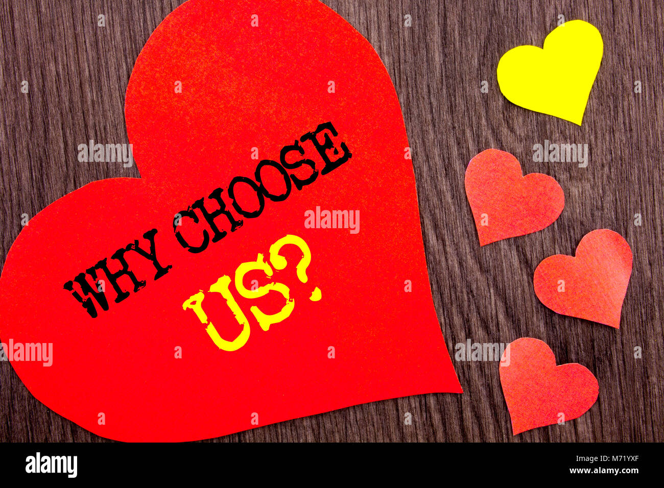 Pourquoi Nous Choisir Banque d'image et photos - Alamy