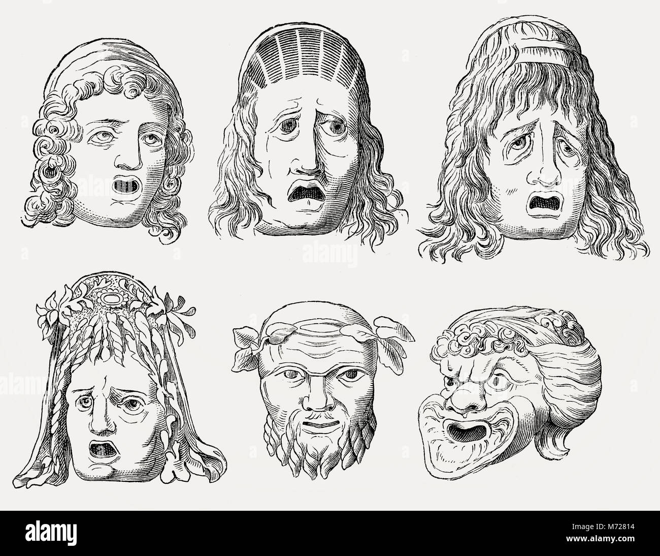Les masques de théâtre romain Photo Stock - Alamy Les masques de théâtre romain Photo Stock - Alamy