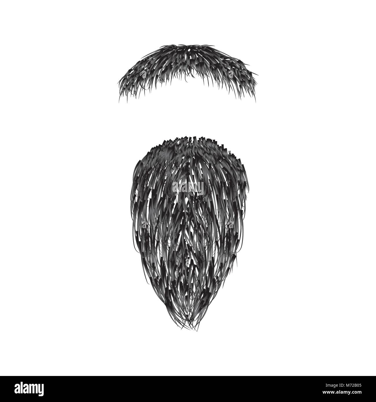 Barbe réaliste isolé sur fond blanc vector illustration Image ...