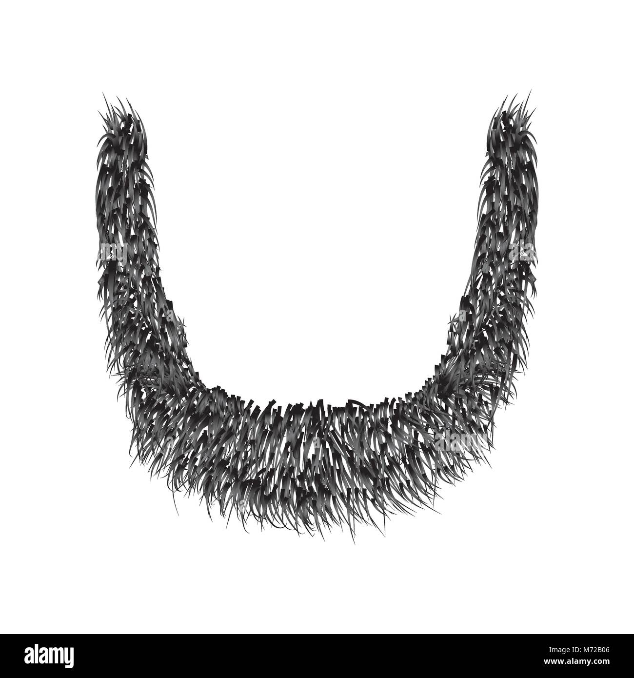 Barbe réaliste isolé sur fond blanc vector illustration Image ...