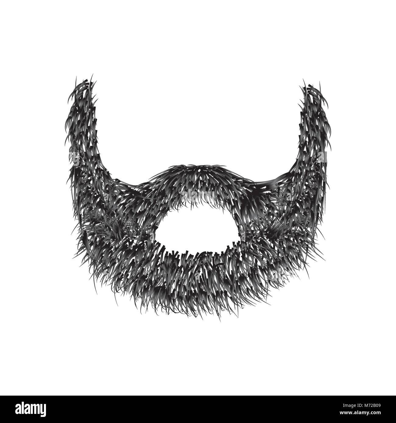 Barbe réaliste isolé sur fond blanc vector illustration Image ...