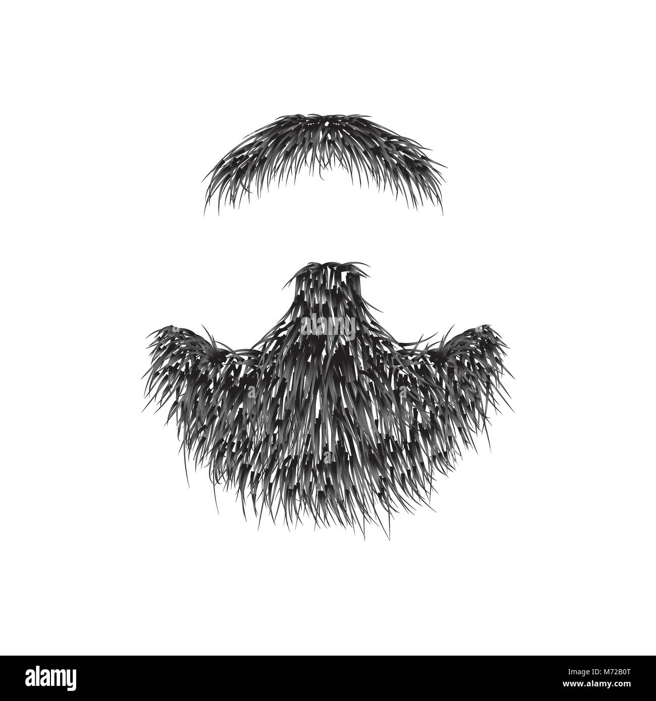 Barbe réaliste isolé sur fond blanc vector illustration Image ...