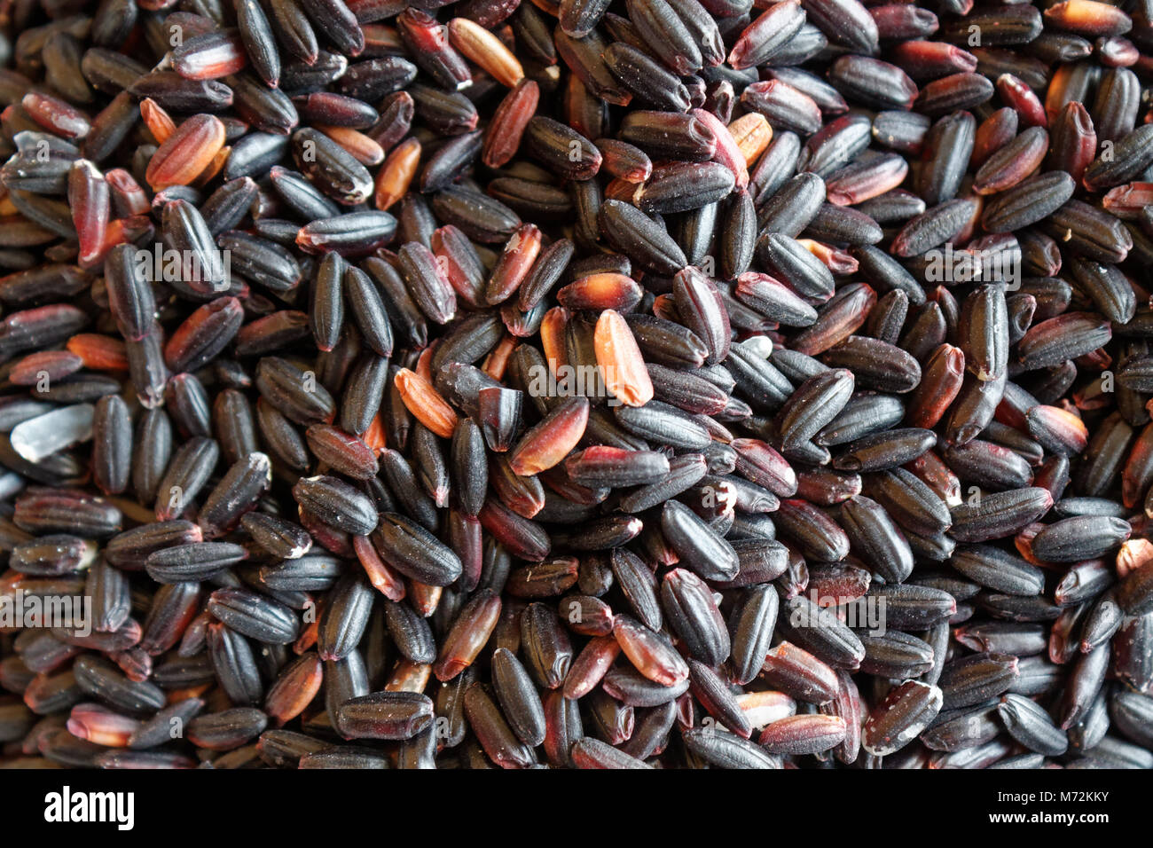 La texture du riz noir grossier le concept d'une alimentation saine et ...