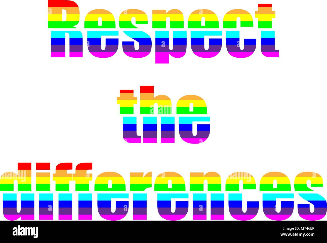 Respect difference Banque d'images vectorielles - Alamy