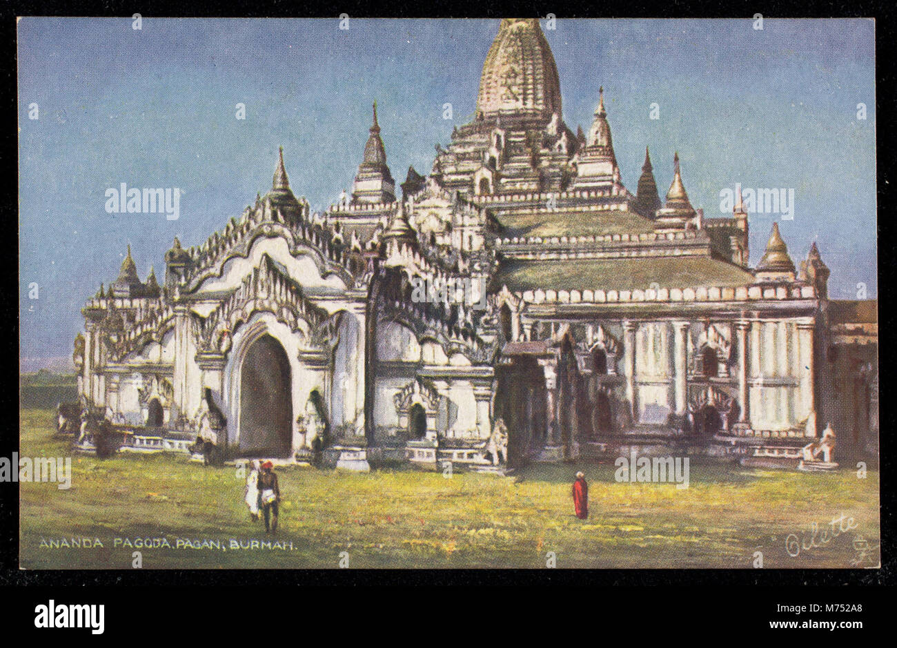 La pagode Ananda à Pagan, en Birmanie (aujourd'hui Myanmar), est un ...