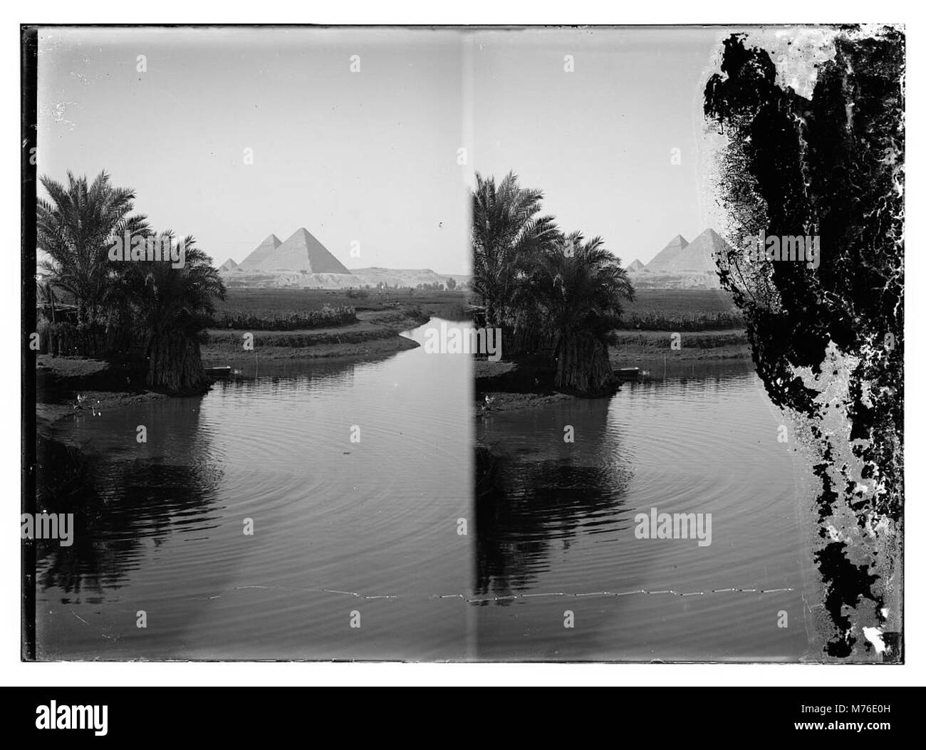 Giza pyramids and river nile Banque de photographies et d’images à ...