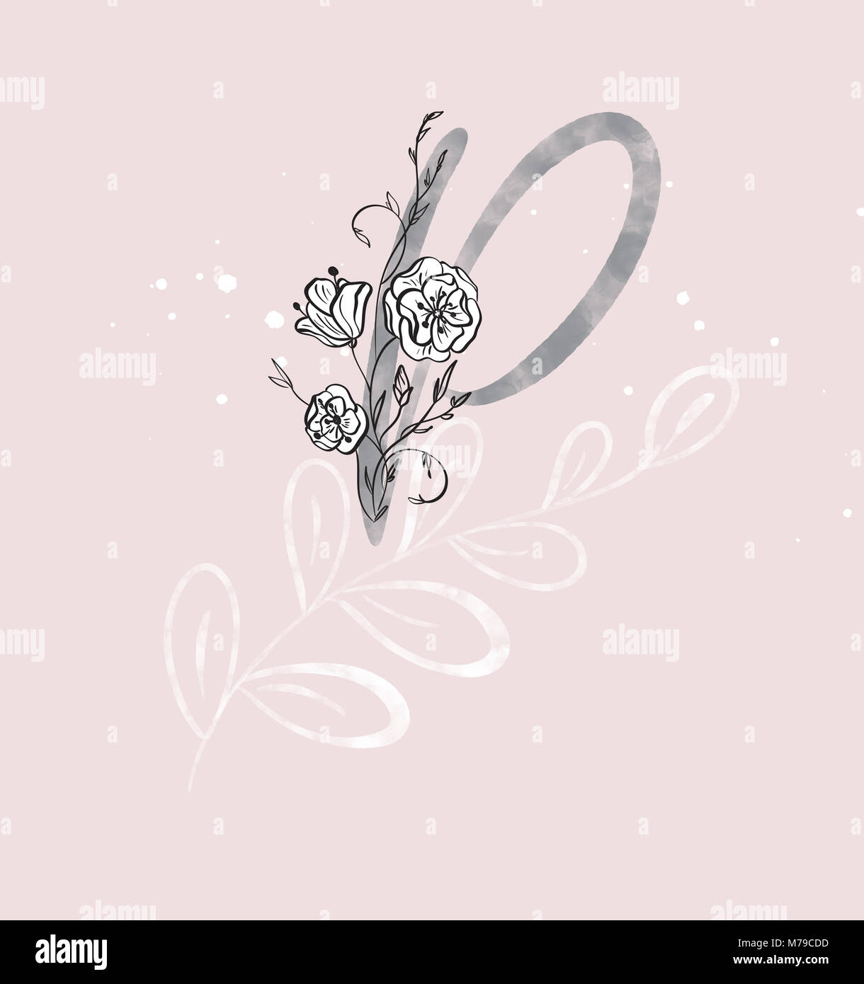 Lettre p calligraphie Banque de photographies et d’images à haute ...