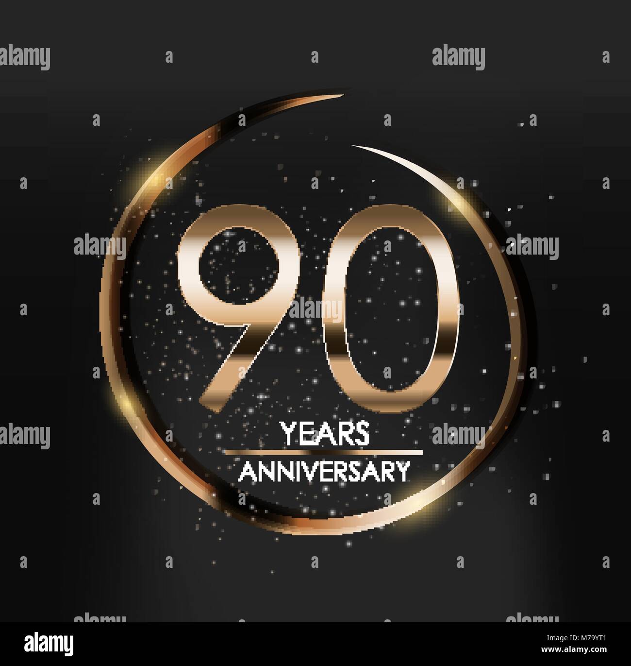 90 ans anniversaire Logo du modèle Vector Illustration Image ...