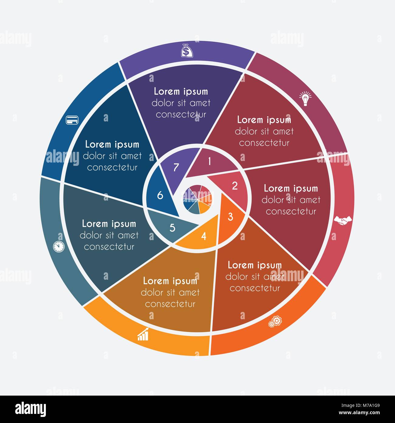 Vector illustration infographies éléments modèle plat universel ...