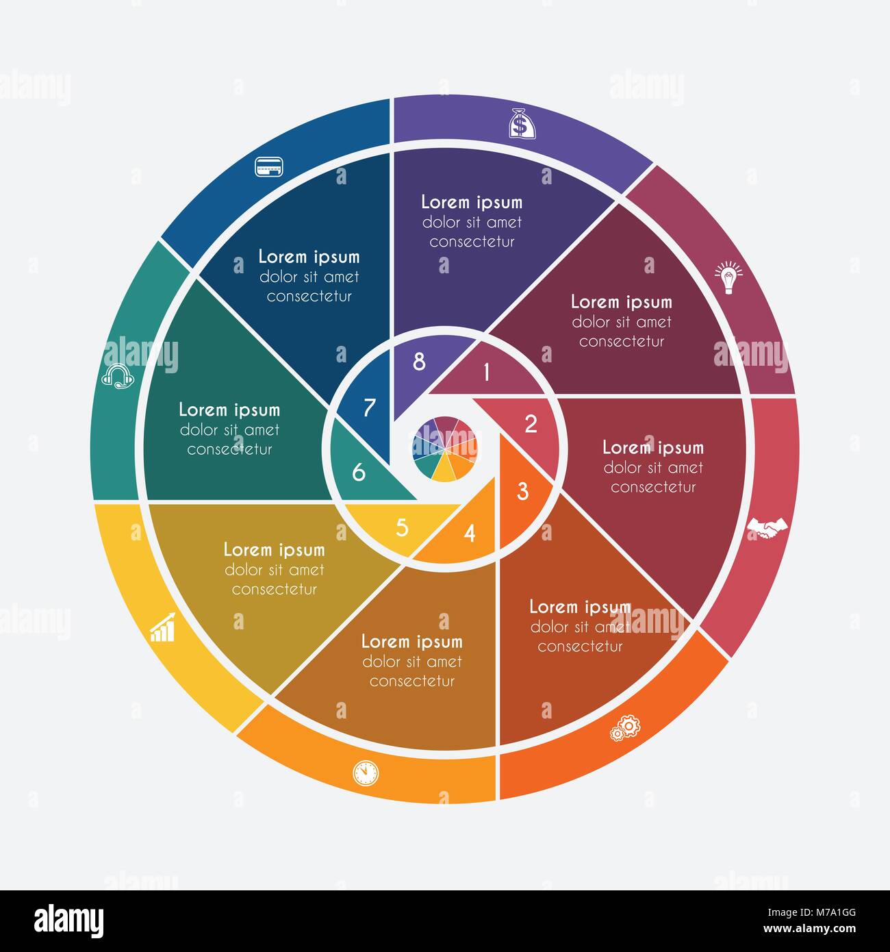 Vector illustration infographies éléments modèle plat universel ...