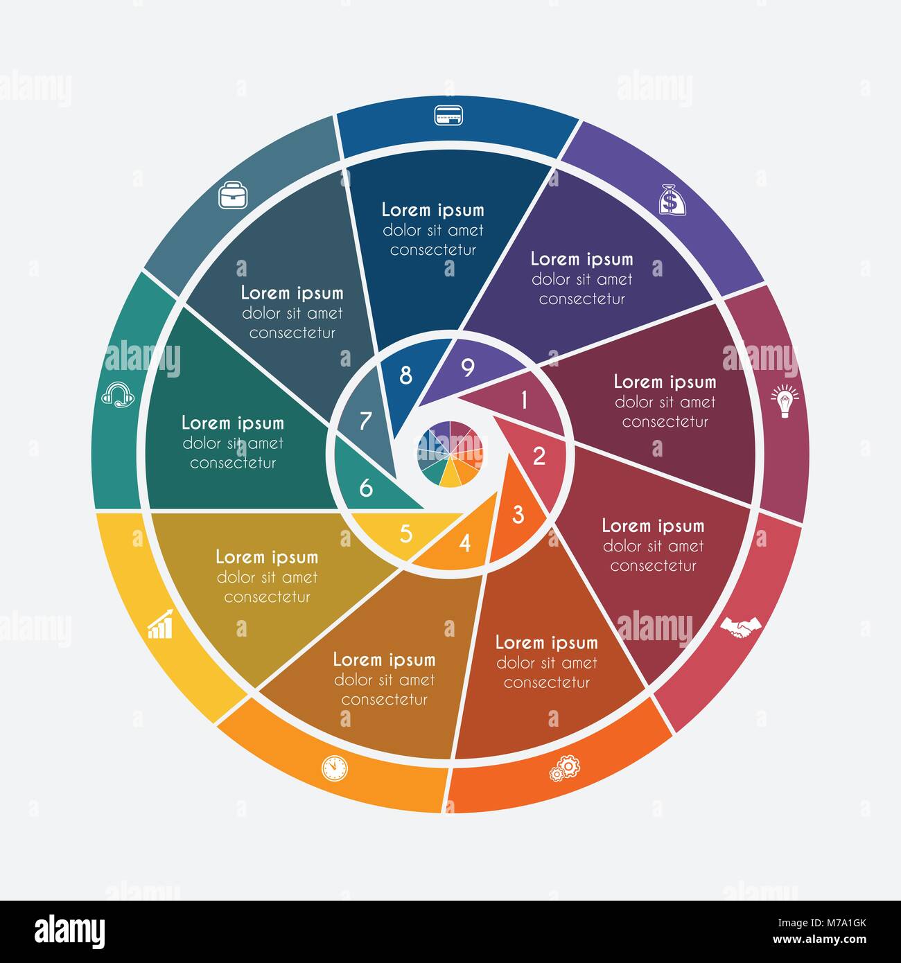 Vector illustration infographies éléments modèle plat universel ...