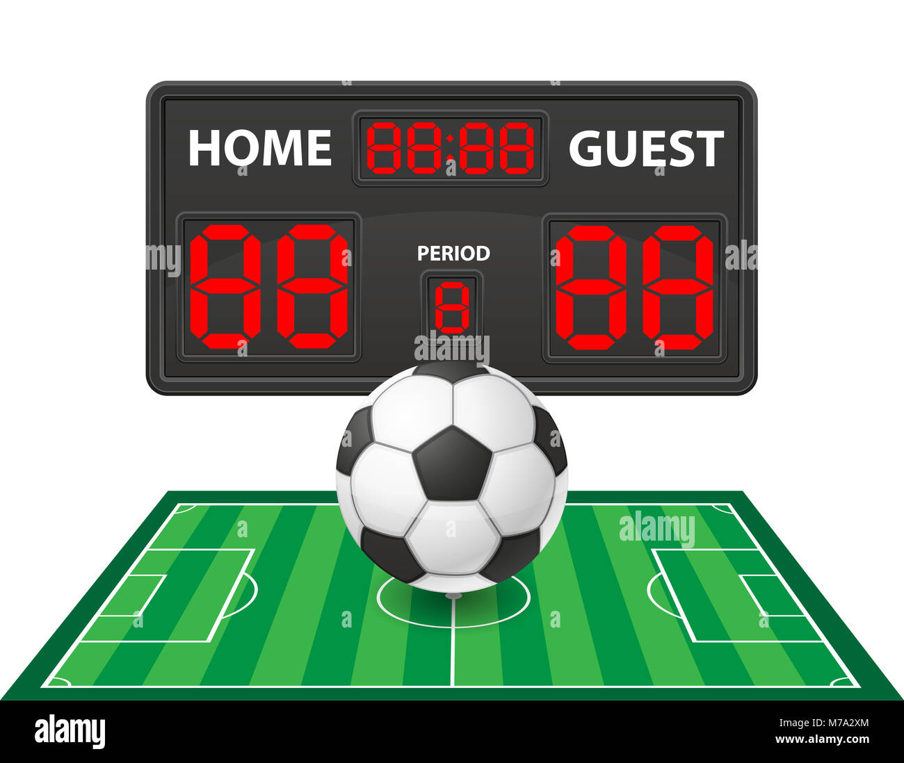 Sports football soccer tableau numérique vector illustration isolé sur ...