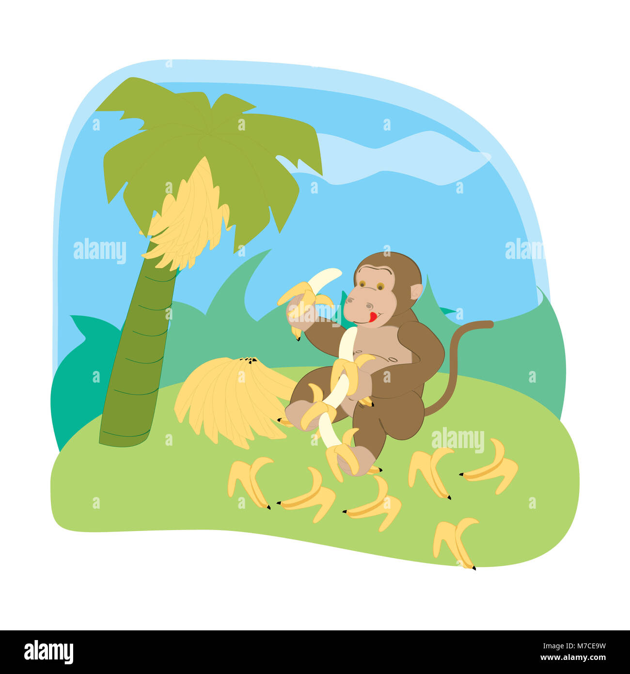 Singe mangeant des bananes Banque de photographies et d’images à haute ...