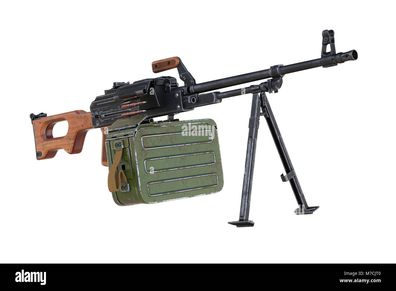 Machine gun illustration Banque d'images détourées - Alamy