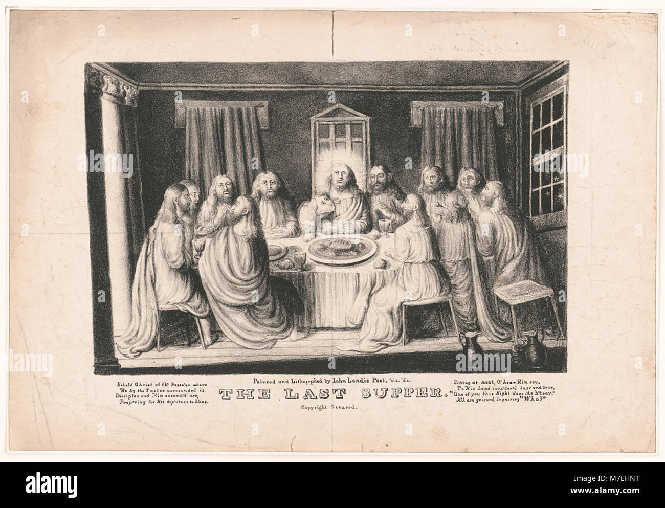 Reproduction ou interprétation de l'emblématique tableau de la Cène ...