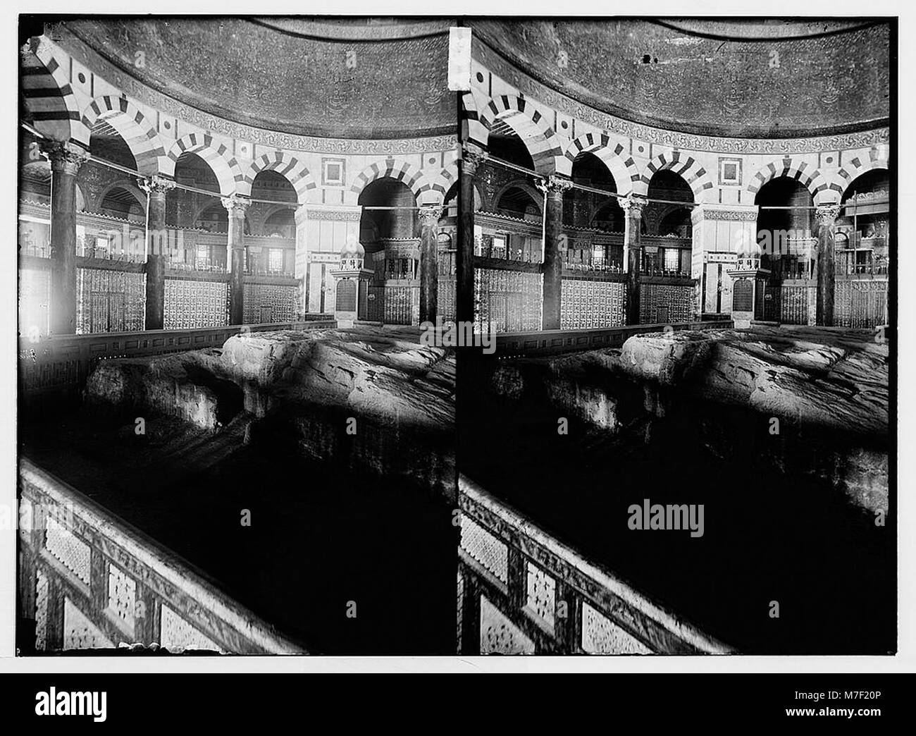 Une vue nord de la zone du Temple, y compris la mosquée d'Omar (Dôme du ...