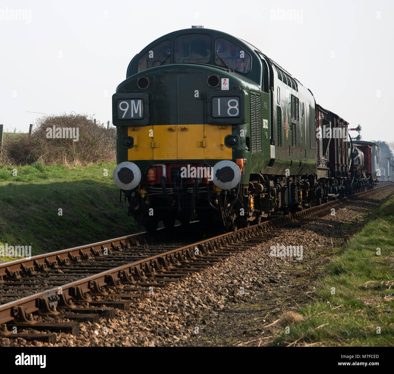Vintage diesel locomotive Banque de photographies et d’images à haute ...