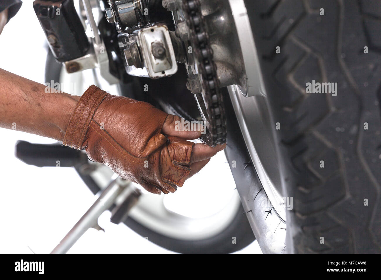 Garage motorcycles vintage workshop Banque de photographies et d’images ...