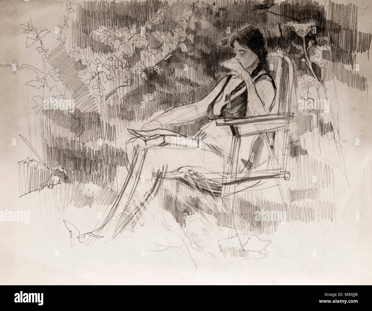 Dessin au crayon, dessin au crayon, croquis croquis Photo Stock - Alamy